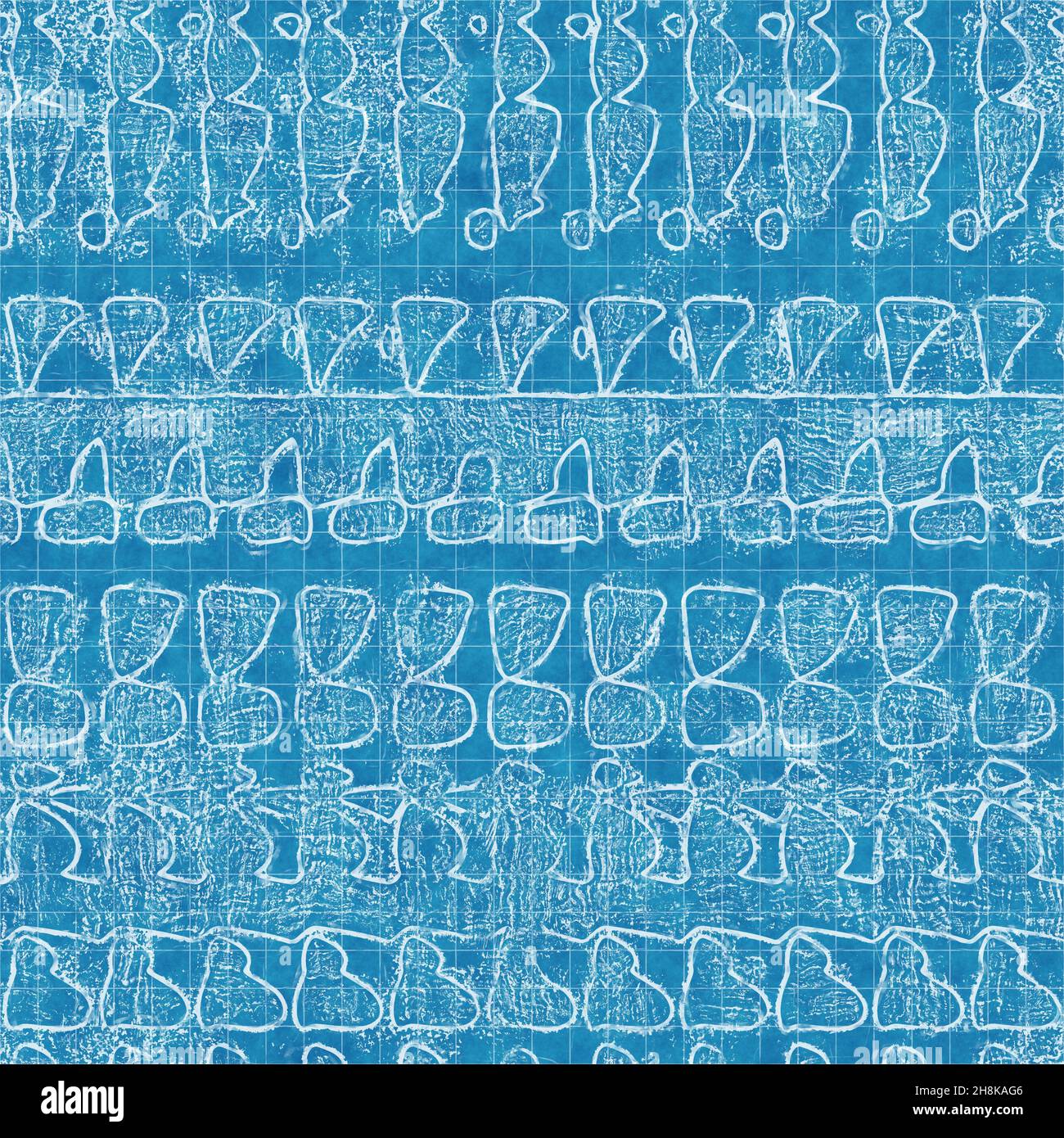 Seamless bright blue blueprint pattern for textile and print Stock ...
