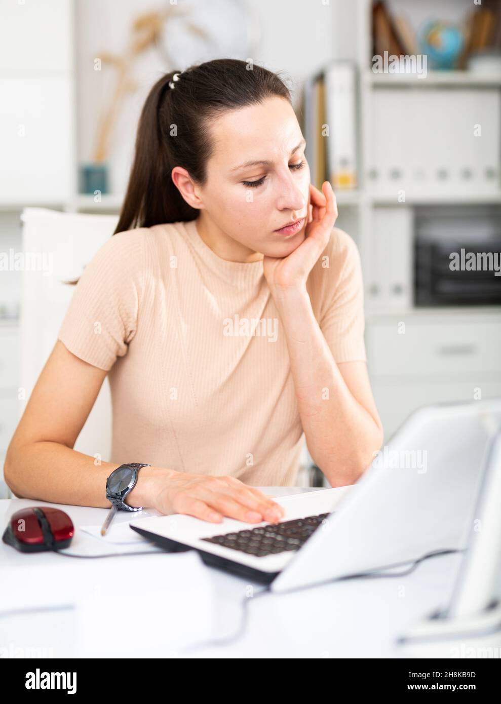 Portrait worried female manager hi-res stock photography and images - Alamy