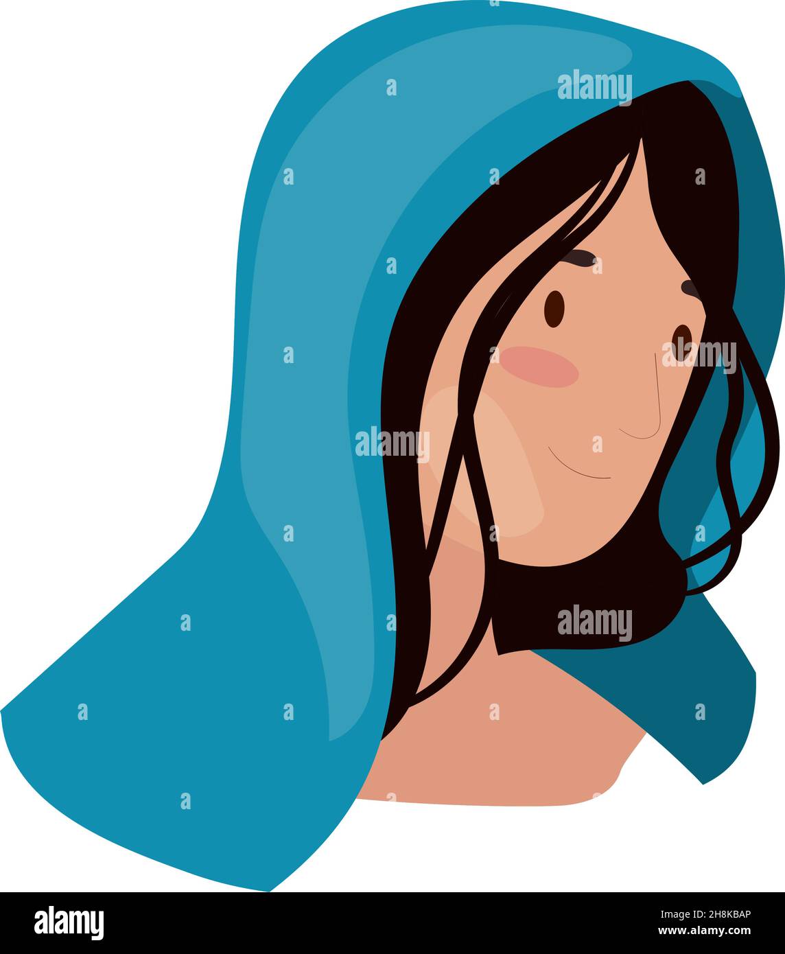 Face of the virgin mary Stock Vector Images - Alamy