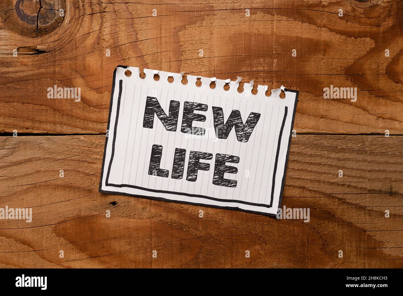 Hand writing sign New Life. Internet Concept Recovering from an ...