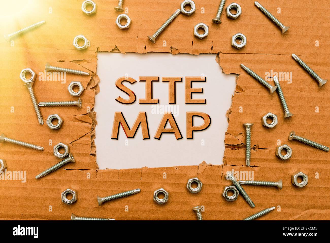 Text sign showing Site Map. Word Written on designed to help both users ...
