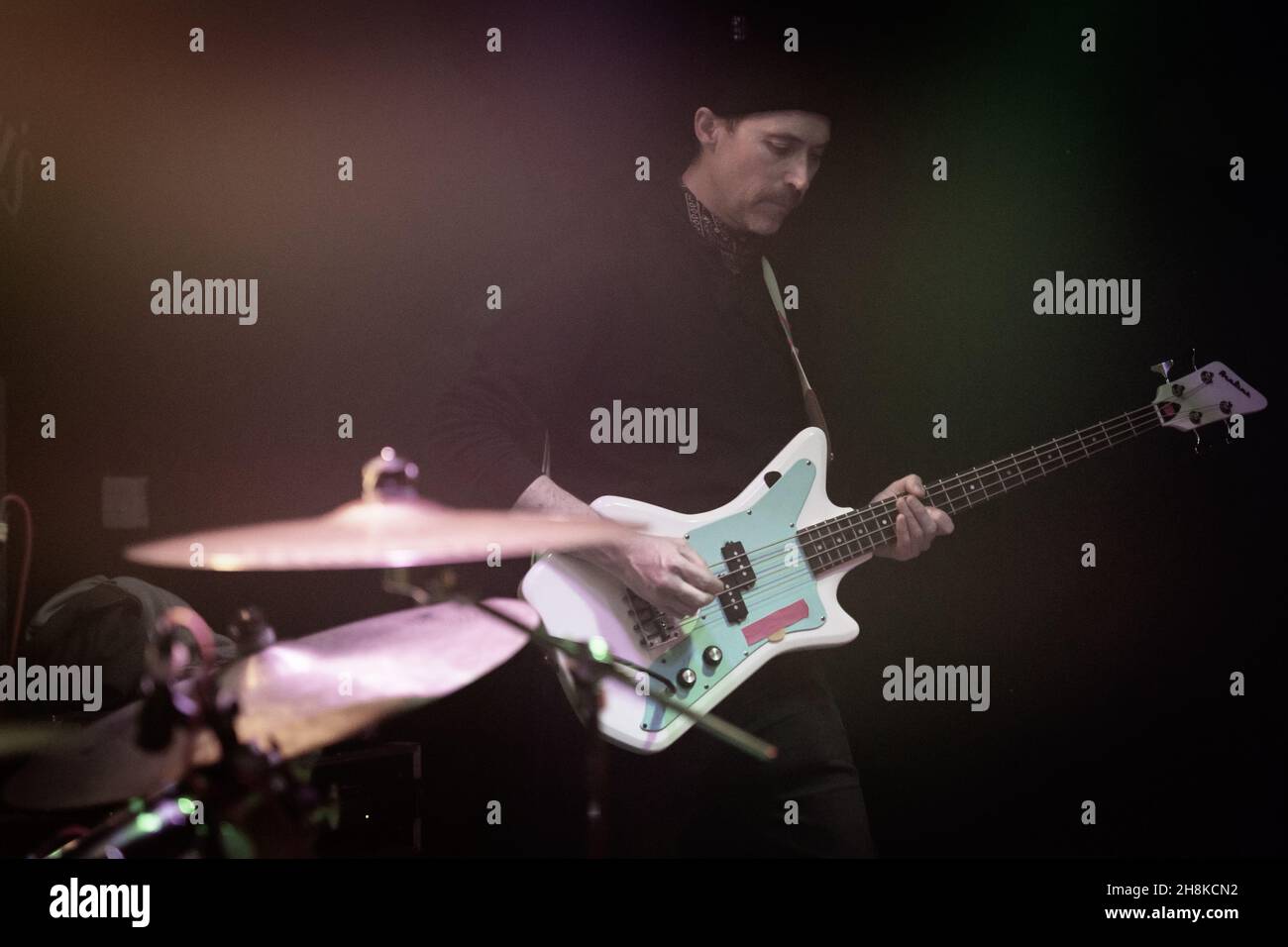 Edinburgh, Scotland. Tue 30 November 2021. The band Beach Riot perform ...