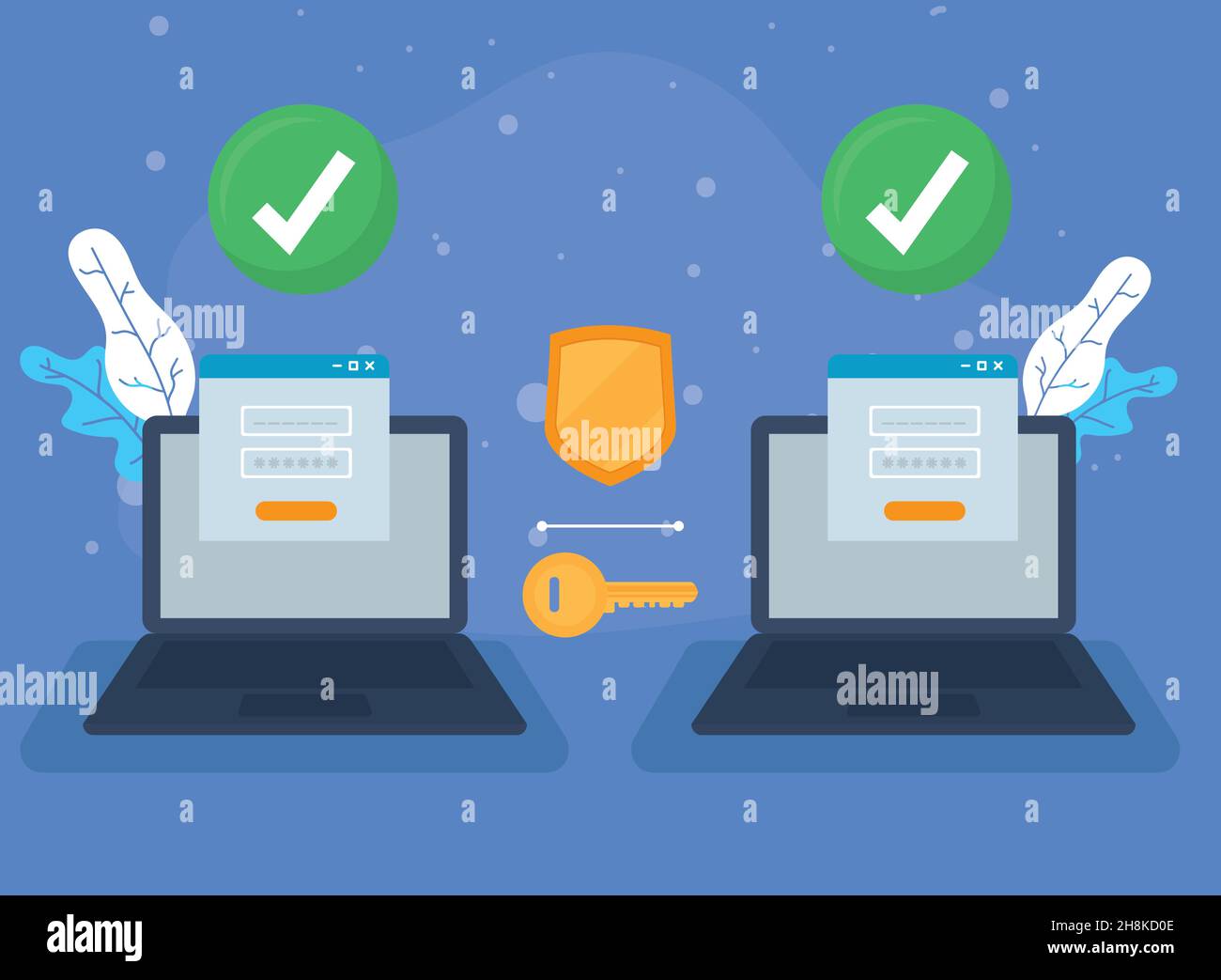 card of two security laptops Stock Vector Image & Art - Alamy
