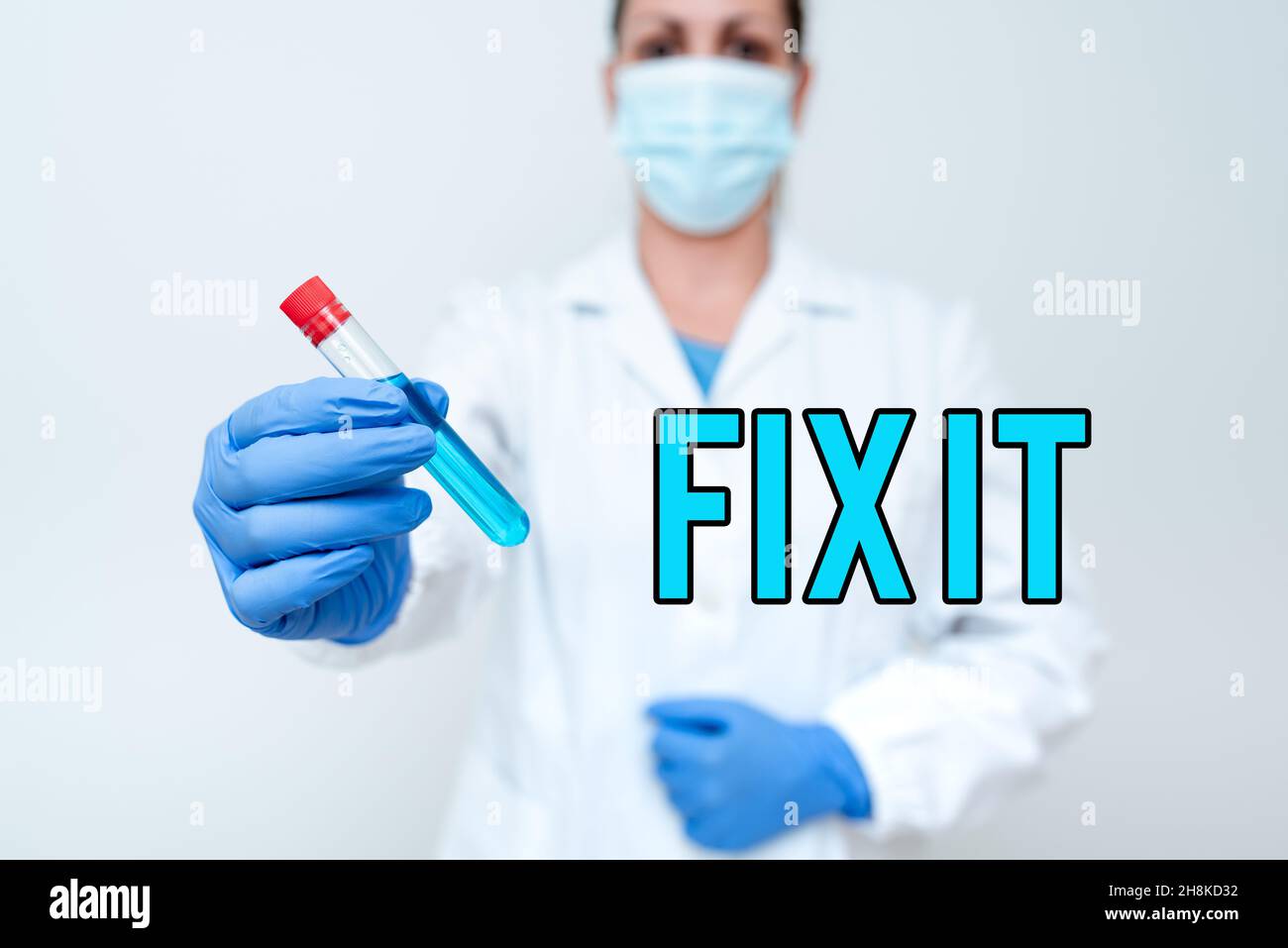 Conceptual display Fix It. Word Written on Fasten something securely in ...