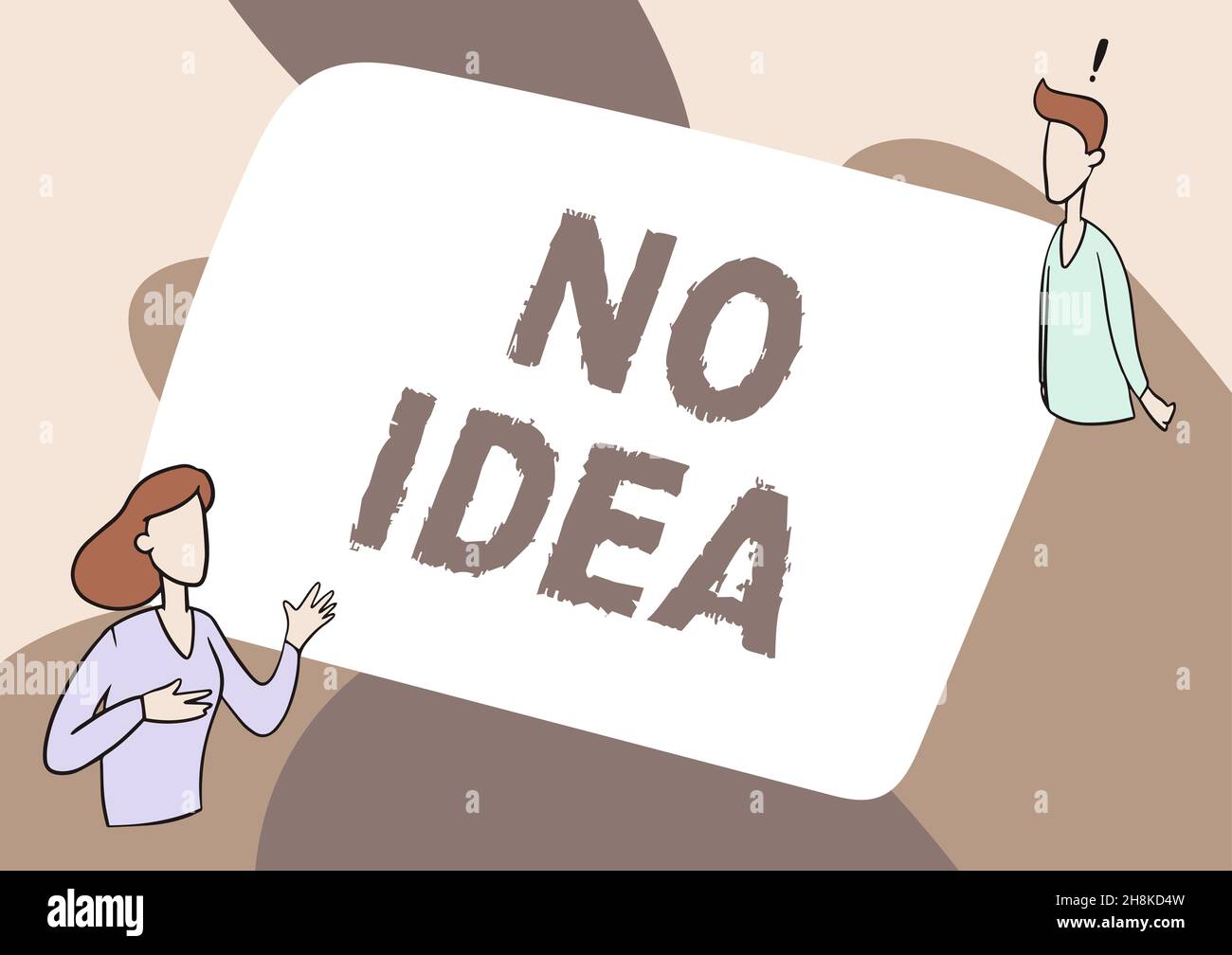 Hand writing sign No Idea. Conceptual photo Indicates that the speaker ...