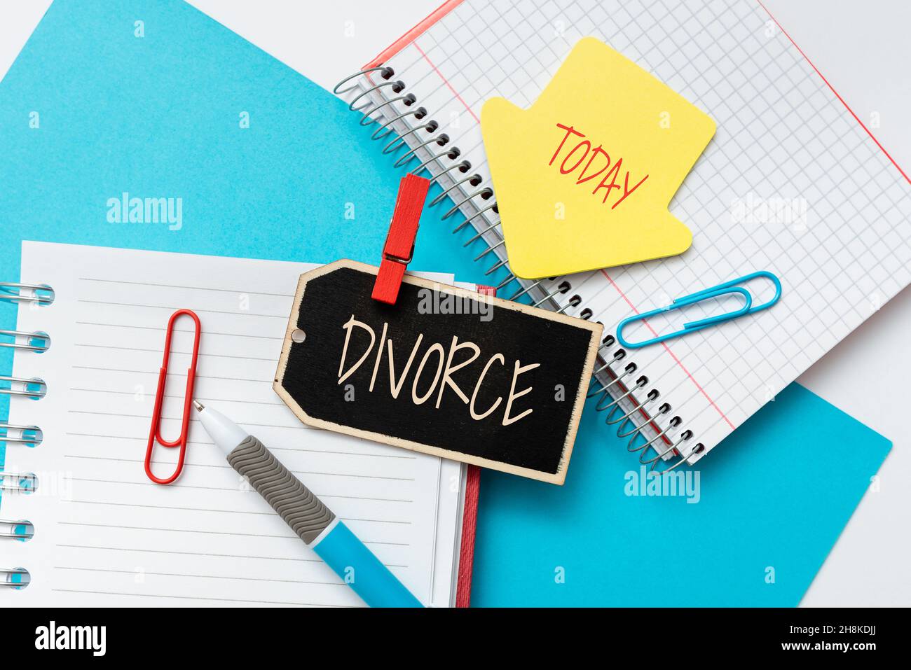 Text sign showing Divorce. Word Written on Legal dissolution of ...