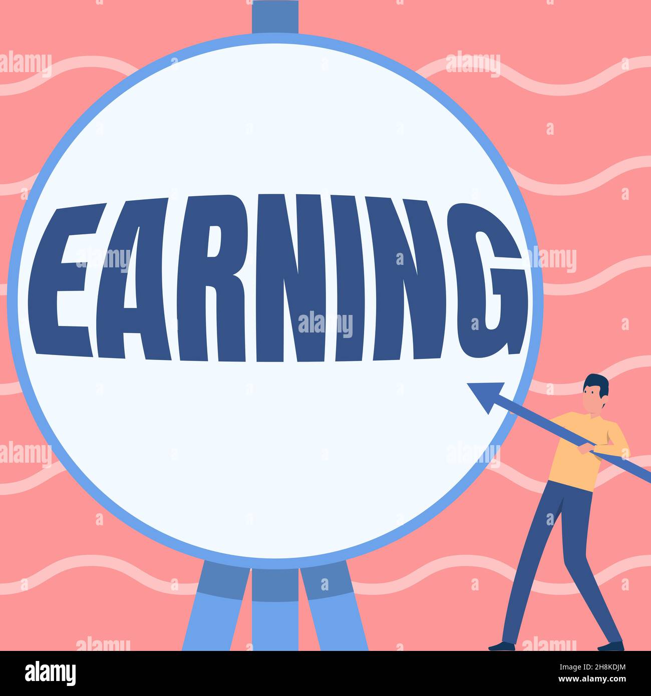 Text showing inspiration Earning. Conceptual photo something earned as ...