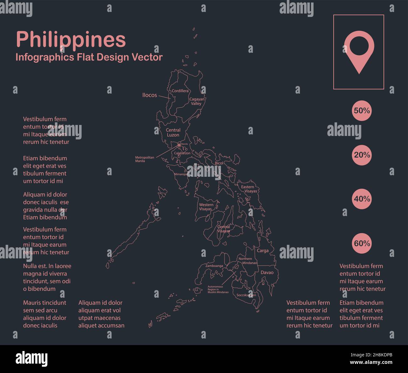 Philippines map Stock Vector Images - Alamy