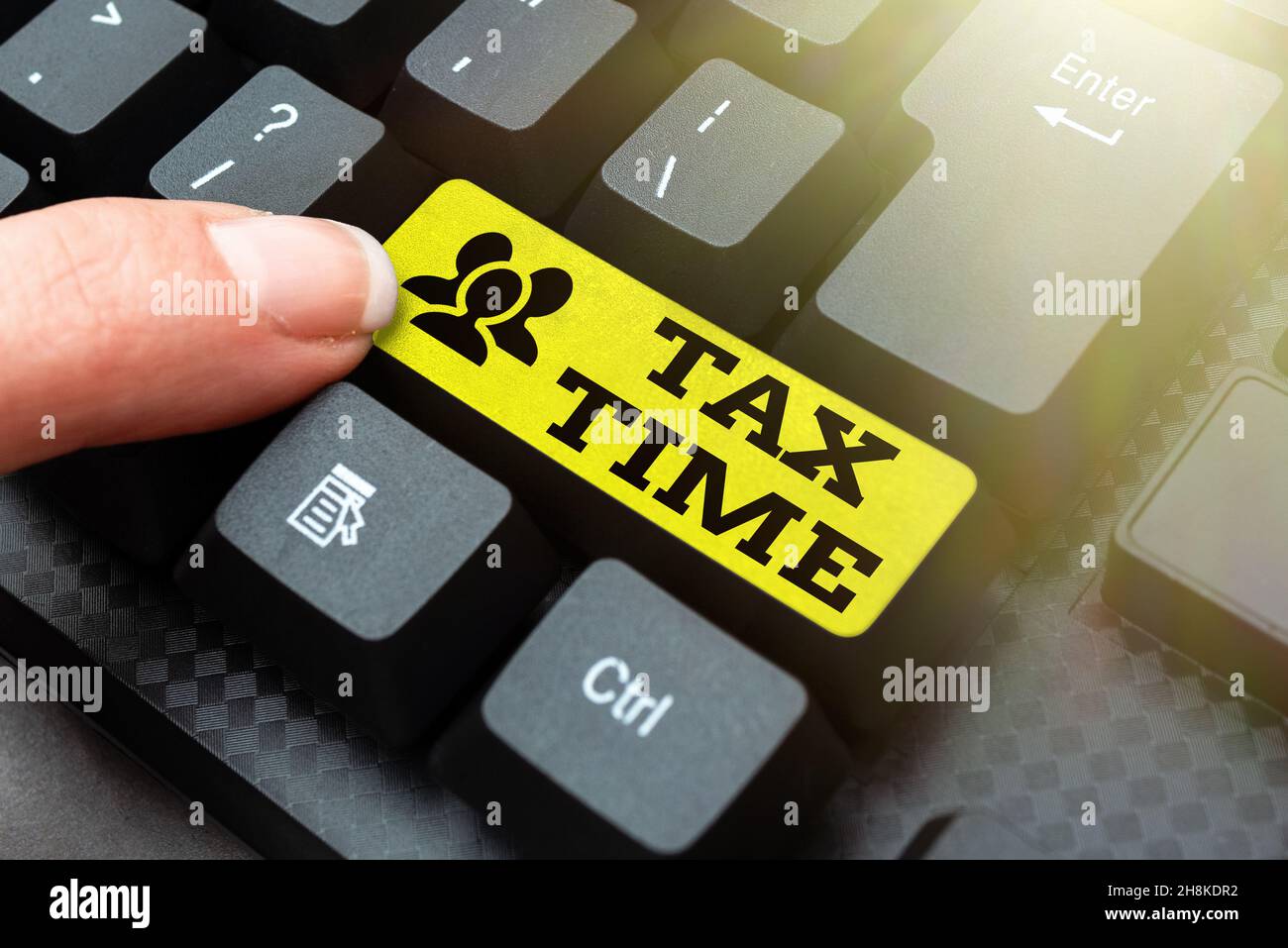 Sign displaying Tax Time. Business showcase compulsory contribution ...