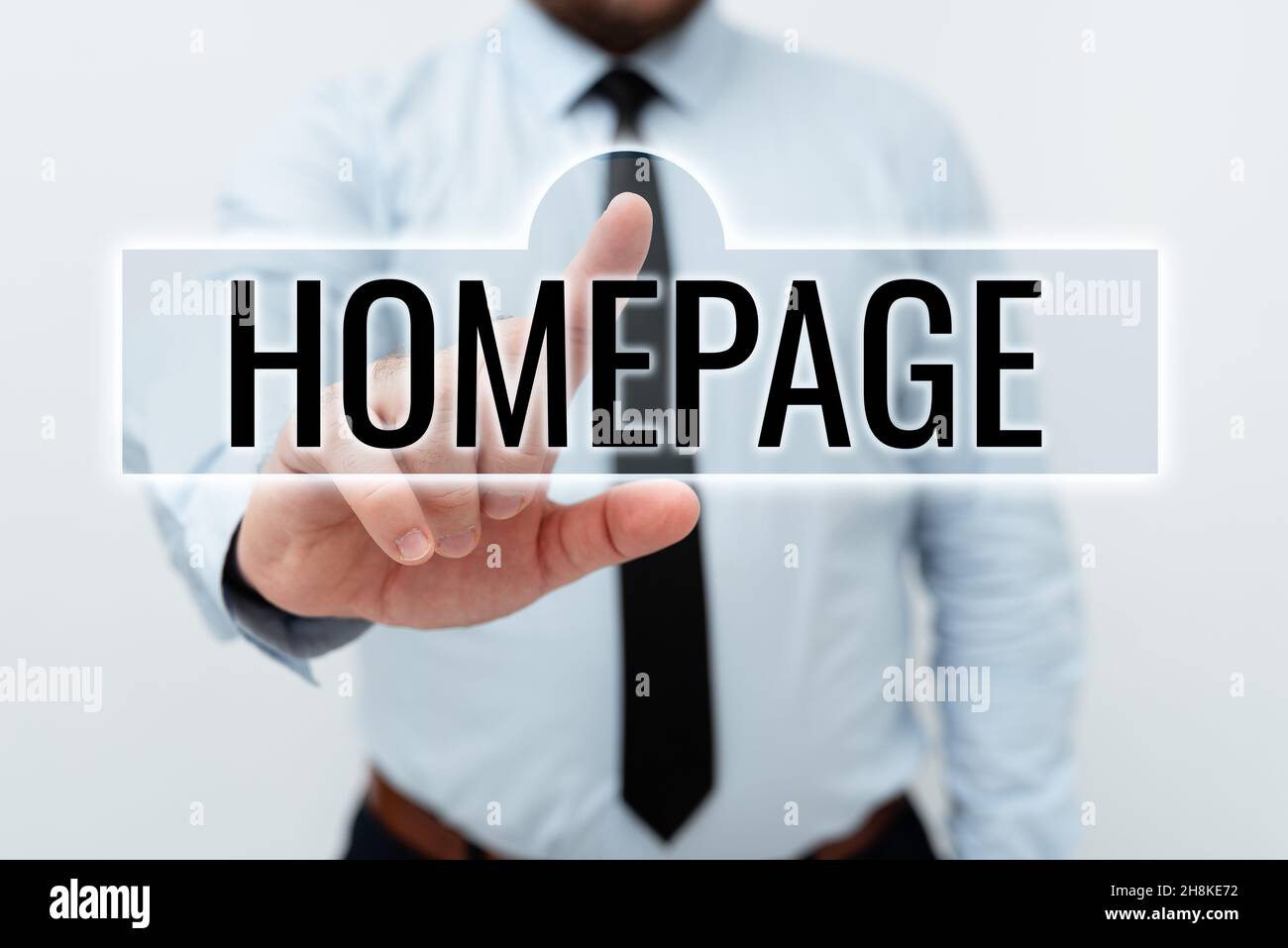 Sign displaying Homepage. Word for the introductory page of a website ...