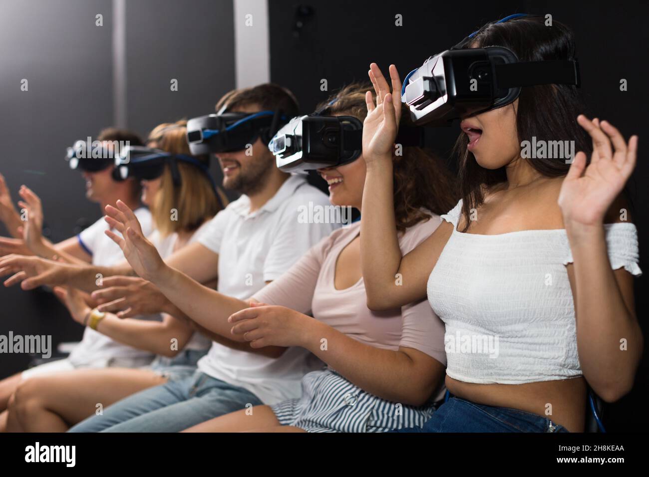 Female friends enjoying virtual hi-res stock photography and images - Alamy