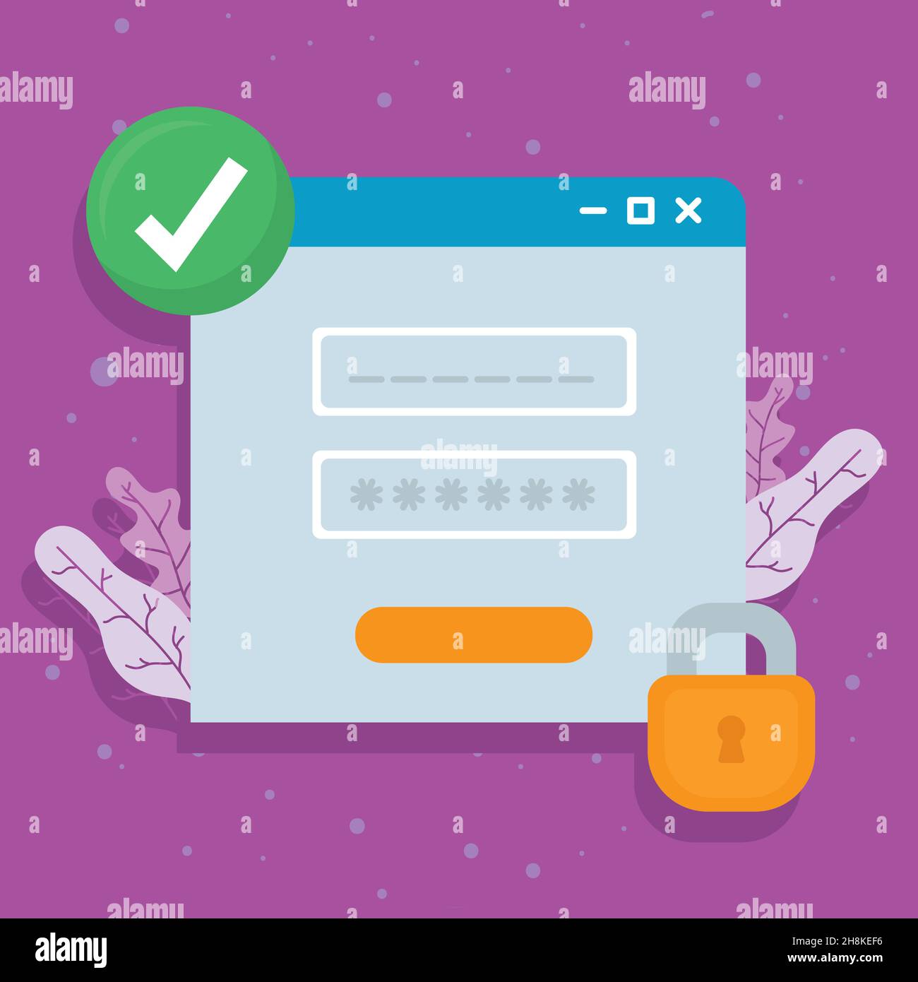 security password illustration with items Stock Vector Image & Art - Alamy