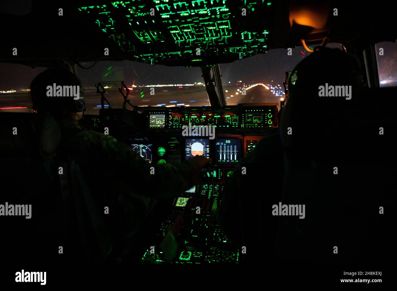 U.S. Air Force Capts. Katherine Hinkel, left, and Rhea McFarland ...