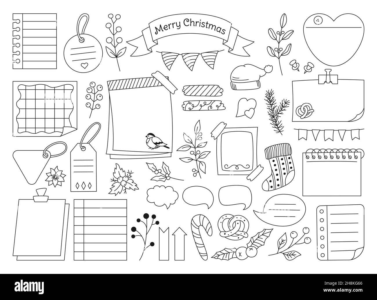 Holly clipart Black and White Stock Photos & Images - Alamy