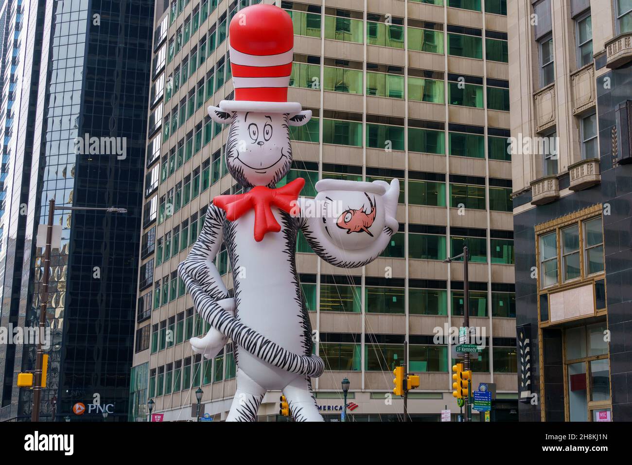 Philadelphia, PA, USA - November 25, 2021: The Cat in the Hat Balloon ...