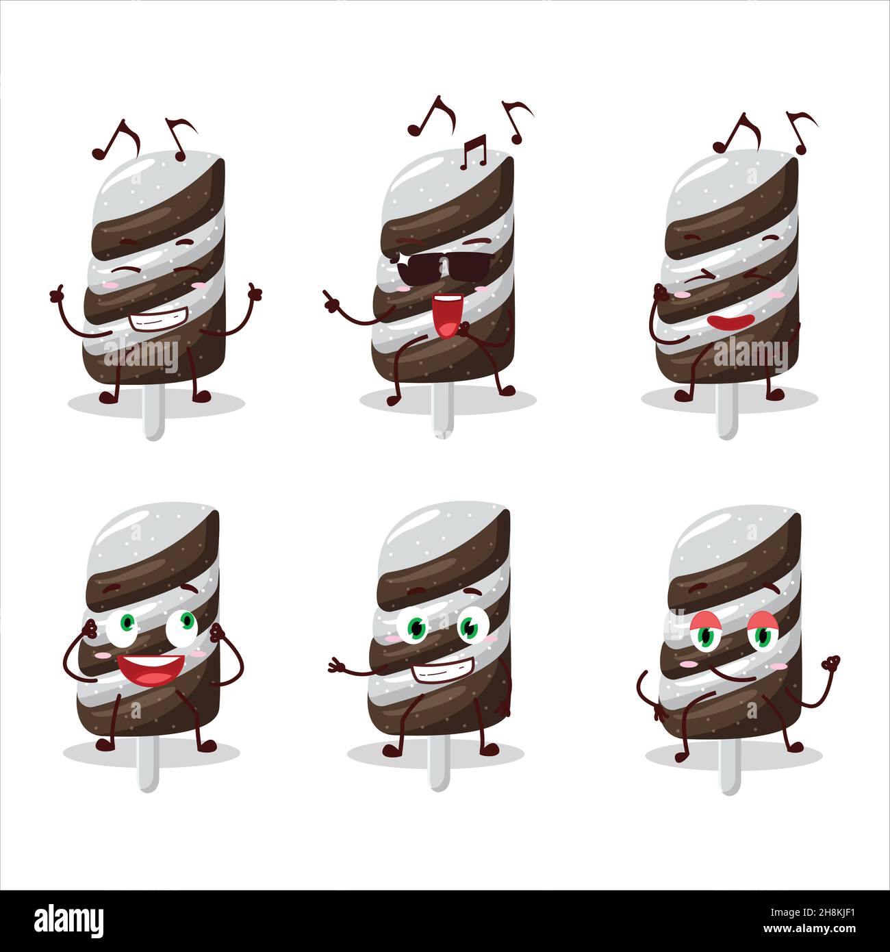 An image of gummy candy chocolate milk dancer cartoon character ...