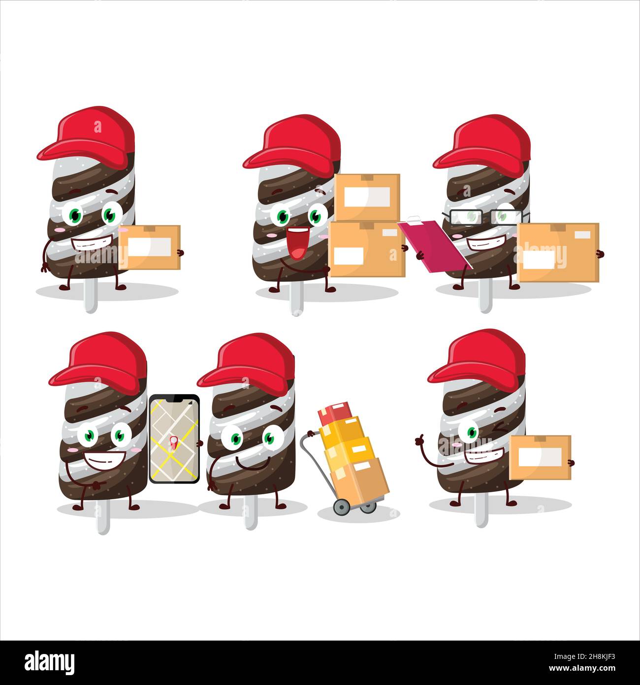 Cartoon Character Design Of Gummy Candy Chocolate Milk Working As A