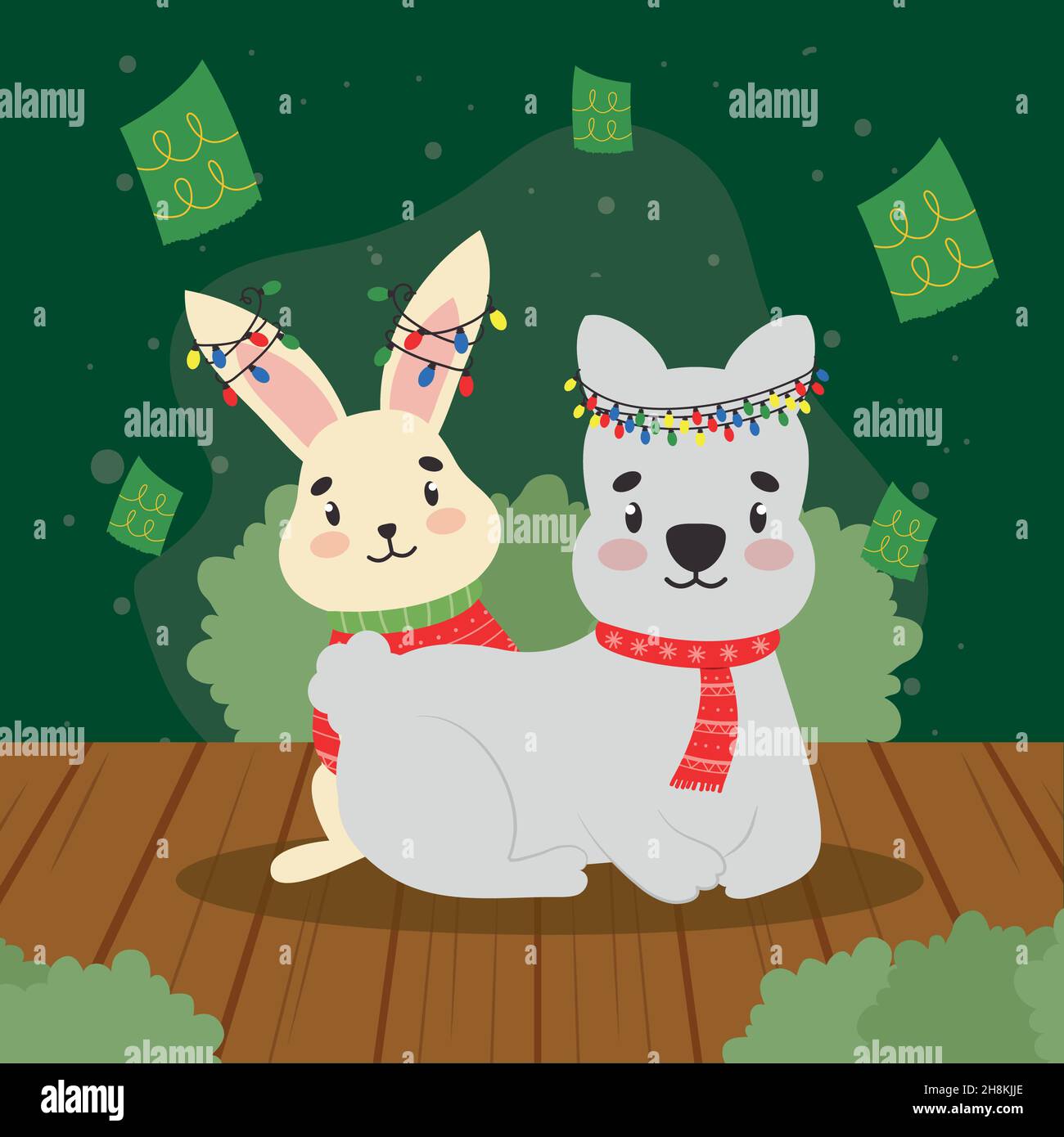christmas pets poster with decorations Stock Vector Image & Art - Alamy