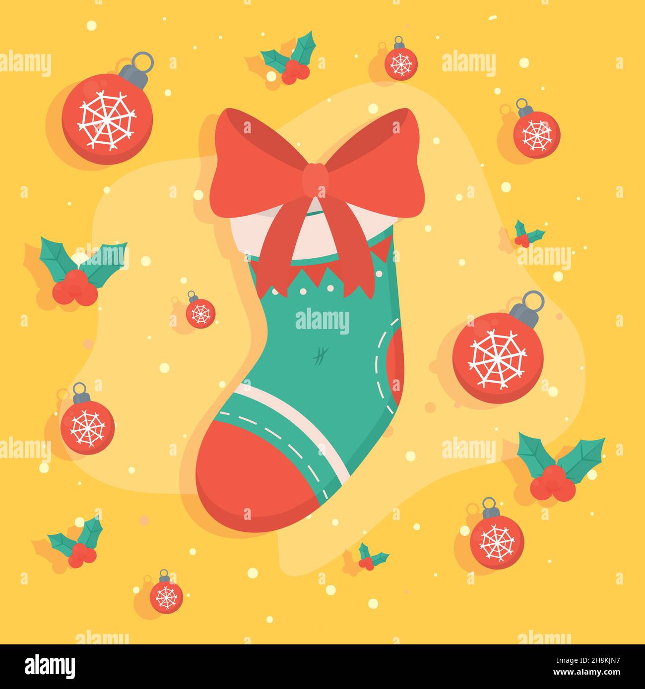Christmas sock balls on Stock Vector Images - Alamy