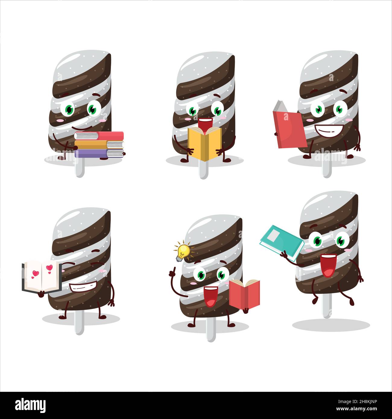 A picture of gummy candy chocolate milk cartoon character concept ...