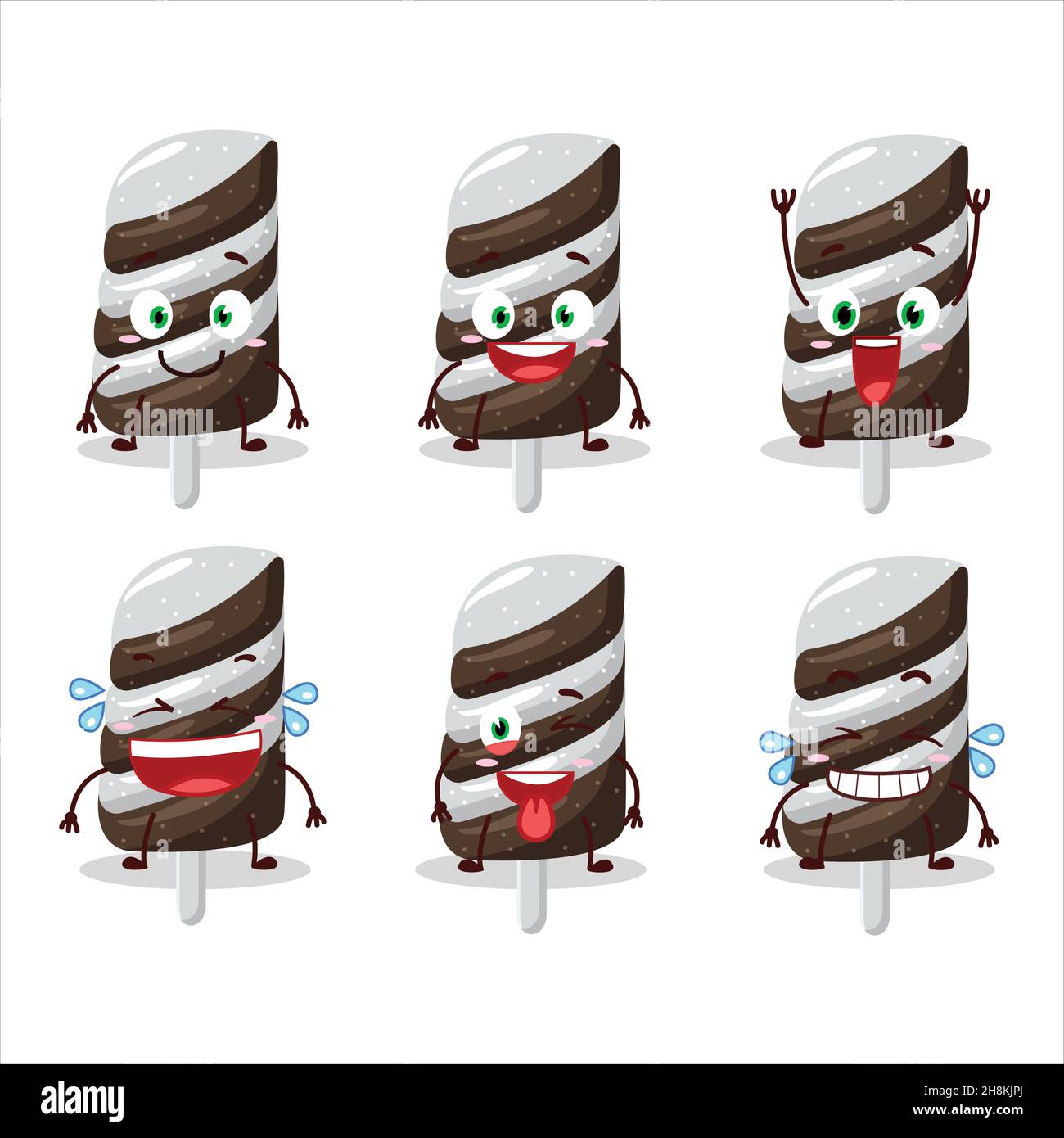 Cartoon character of gummy candy chocolate milk with smile expression ...