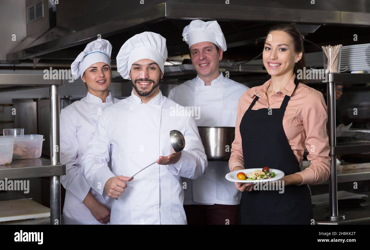 Team of restaurant staff Stock Photo - Alamy