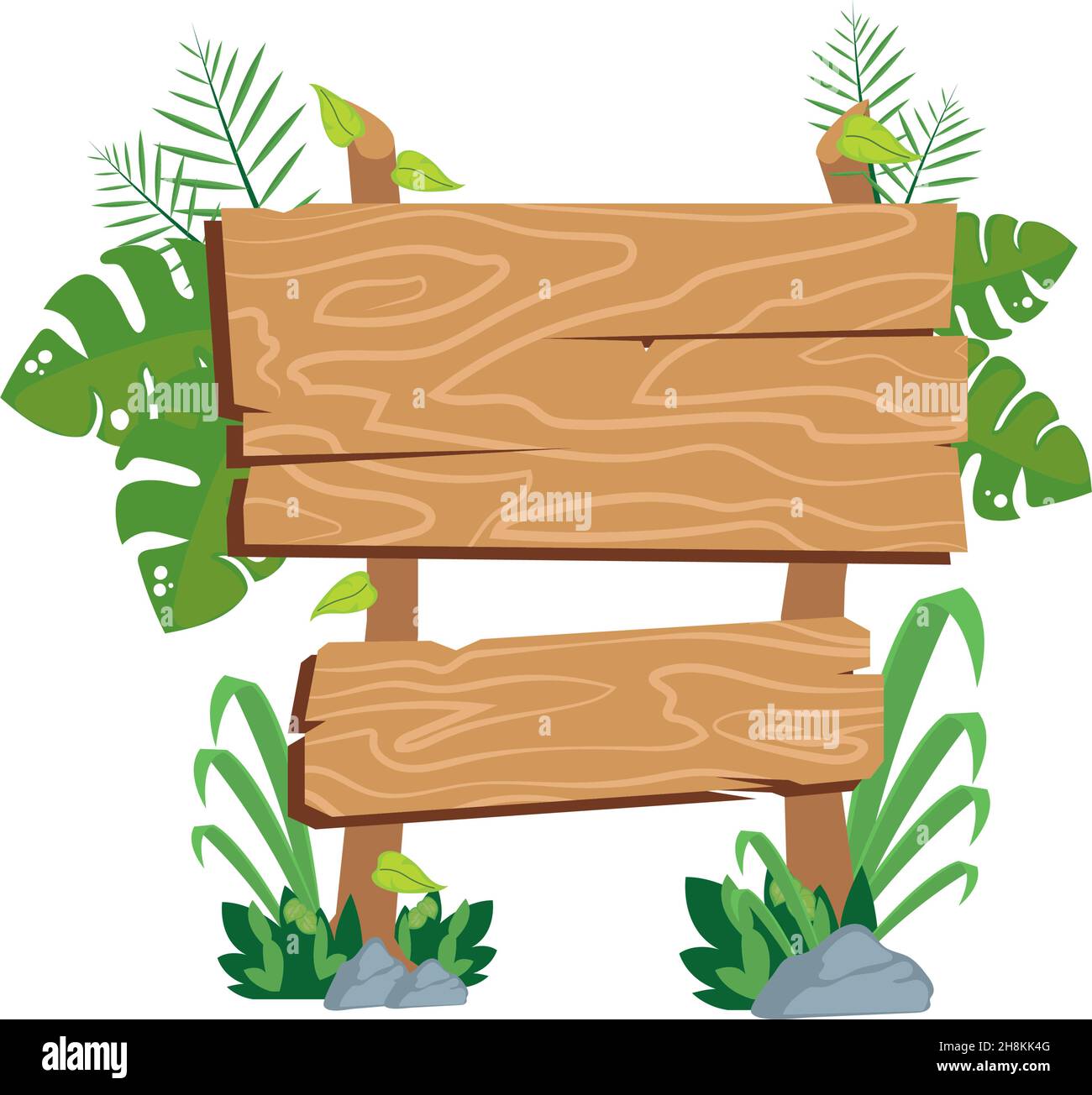 wood signs design with plants Stock Vector Image & Art - Alamy
