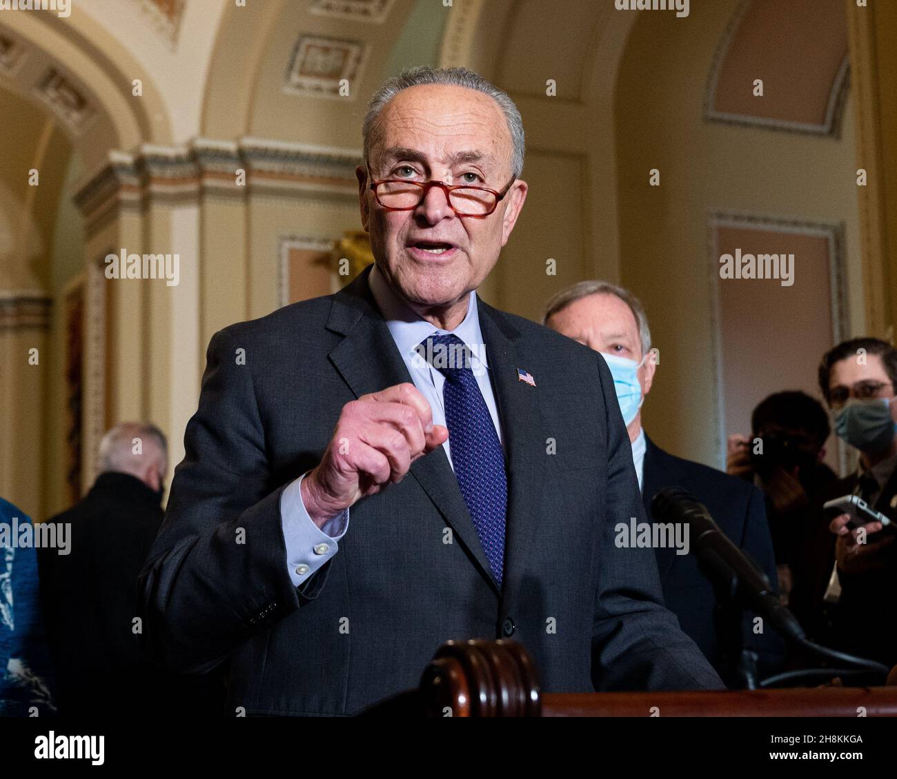 November 30, 2021 - Washington, DC, United States: Senate Majority ...