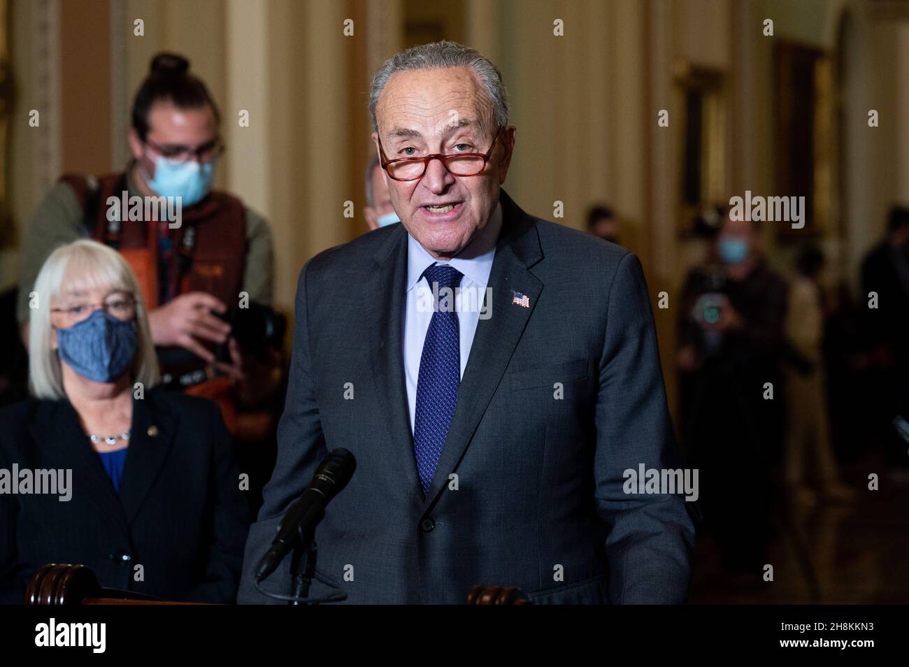 November 30, 2021 - Washington, DC, United States: Senate Majority ...