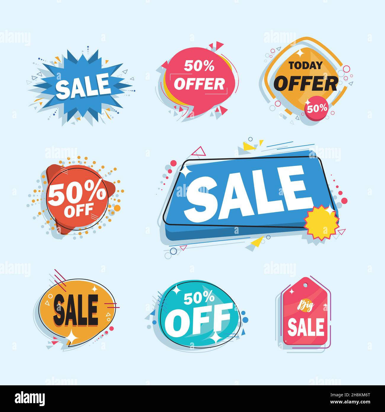 set of eight sale tags Stock Vector Image & Art - Alamy