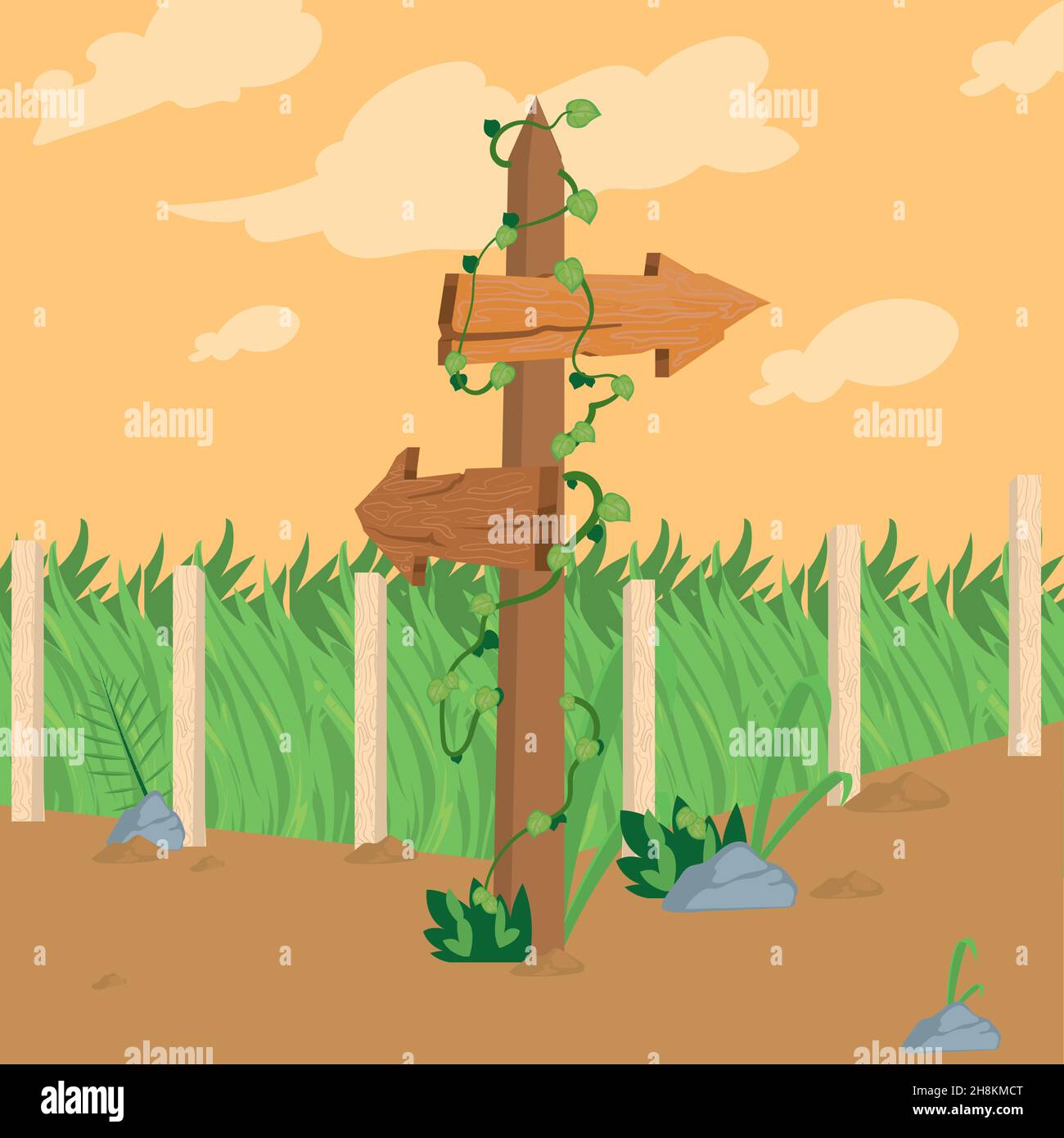 wood sign card with nature Stock Vector Image & Art - Alamy