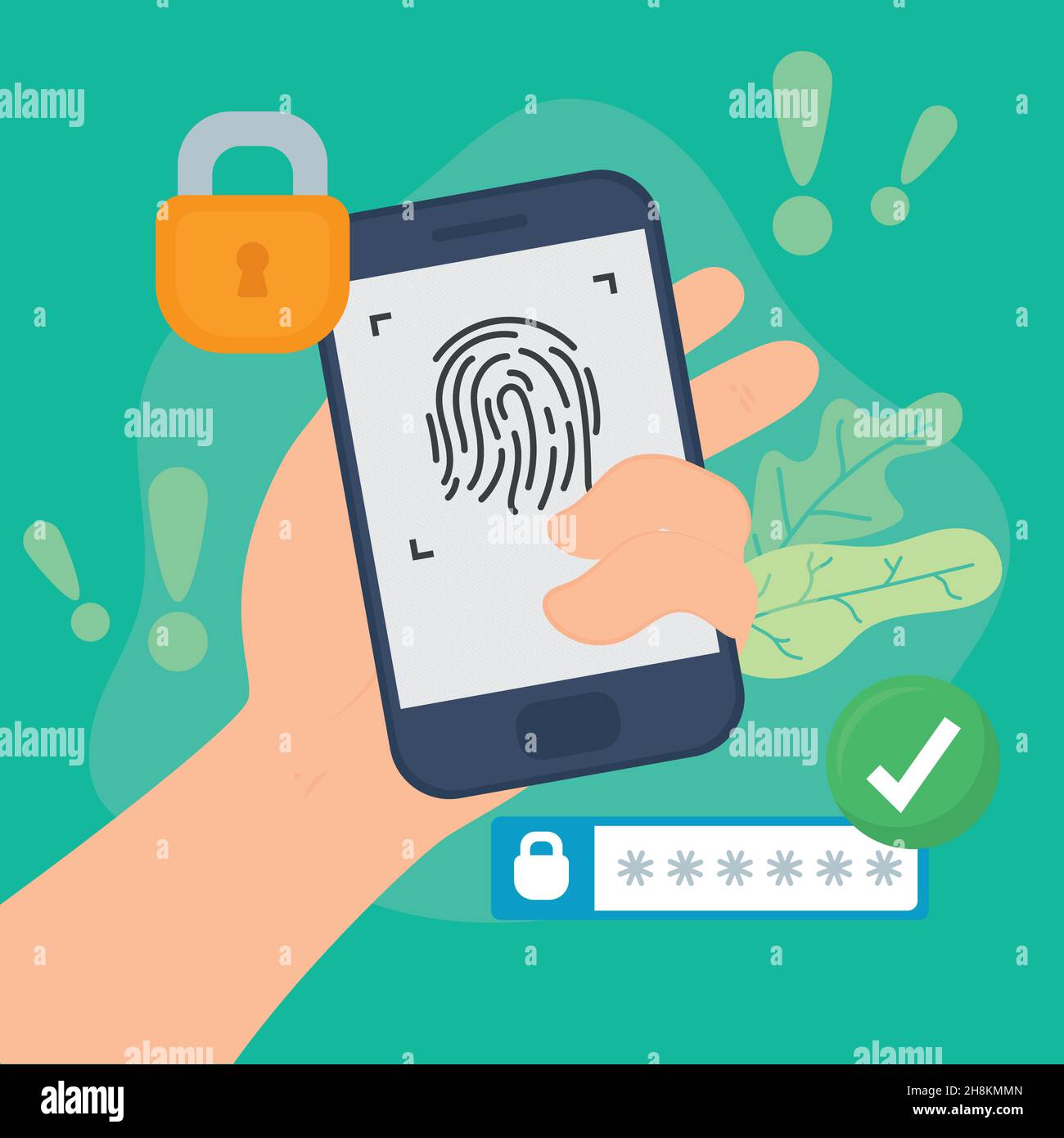 security password image with items Stock Vector Image & Art - Alamy