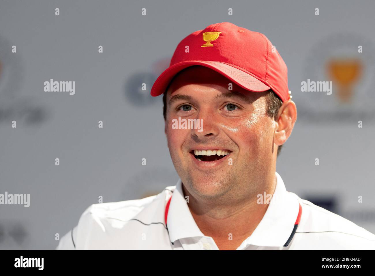Patrick Reed of team USA smiles Credit: Speed Media/Alamy Live News ...