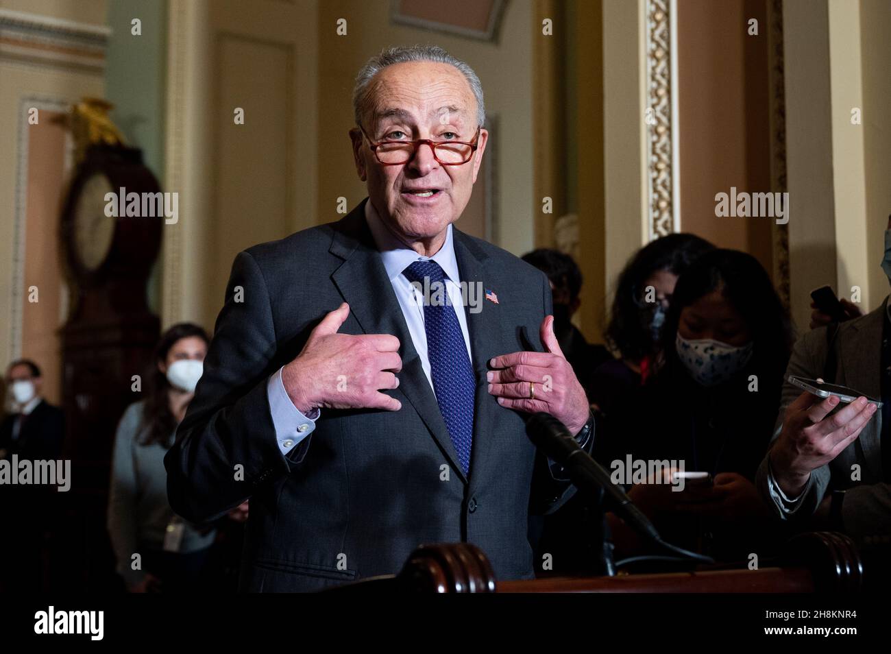 Washington, United States. 30th Nov, 2021. Senate Majority Leader Chuck ...