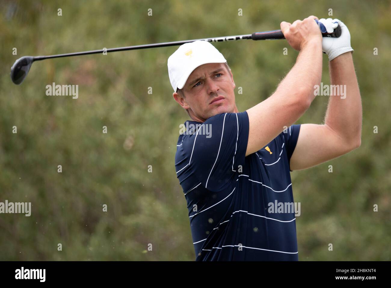 Bryson DeChambeau of team USA tees off during The Presidents Cup ...