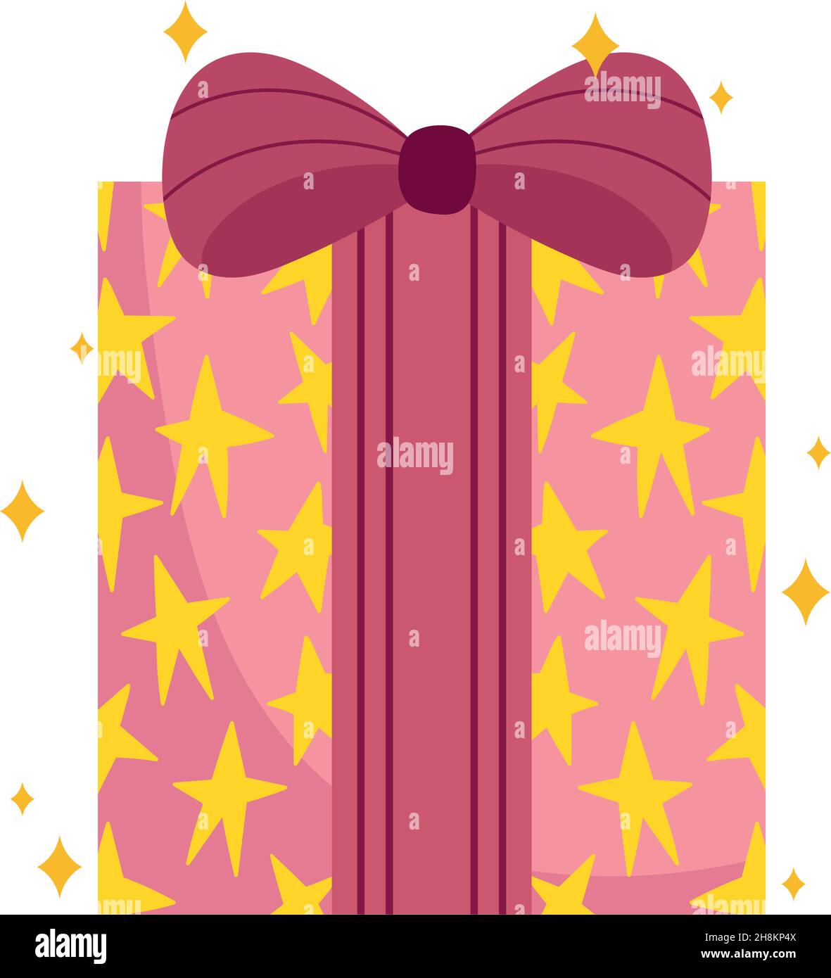 gift box with stars Stock Vector Image & Art - Alamy