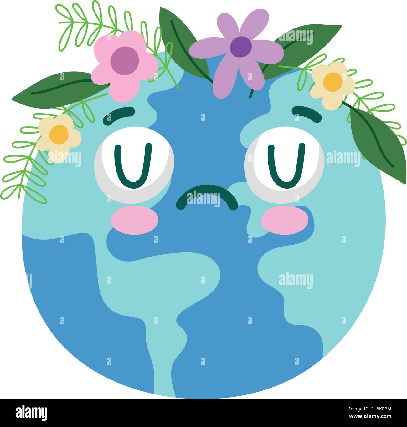 cute planet with flowers Stock Vector Image & Art - Alamy