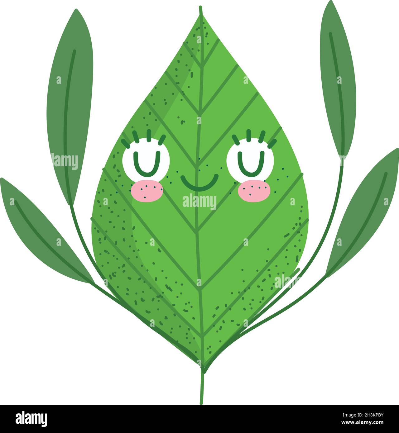 cute leaf nature Stock Vector Image & Art - Alamy