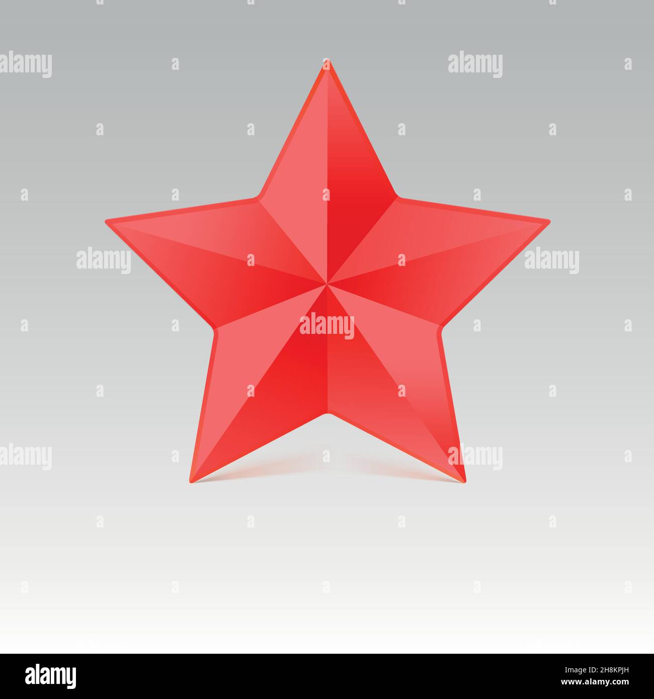 Five pointed star with shadow, red color Stock Vector Image & Art - Alamy
