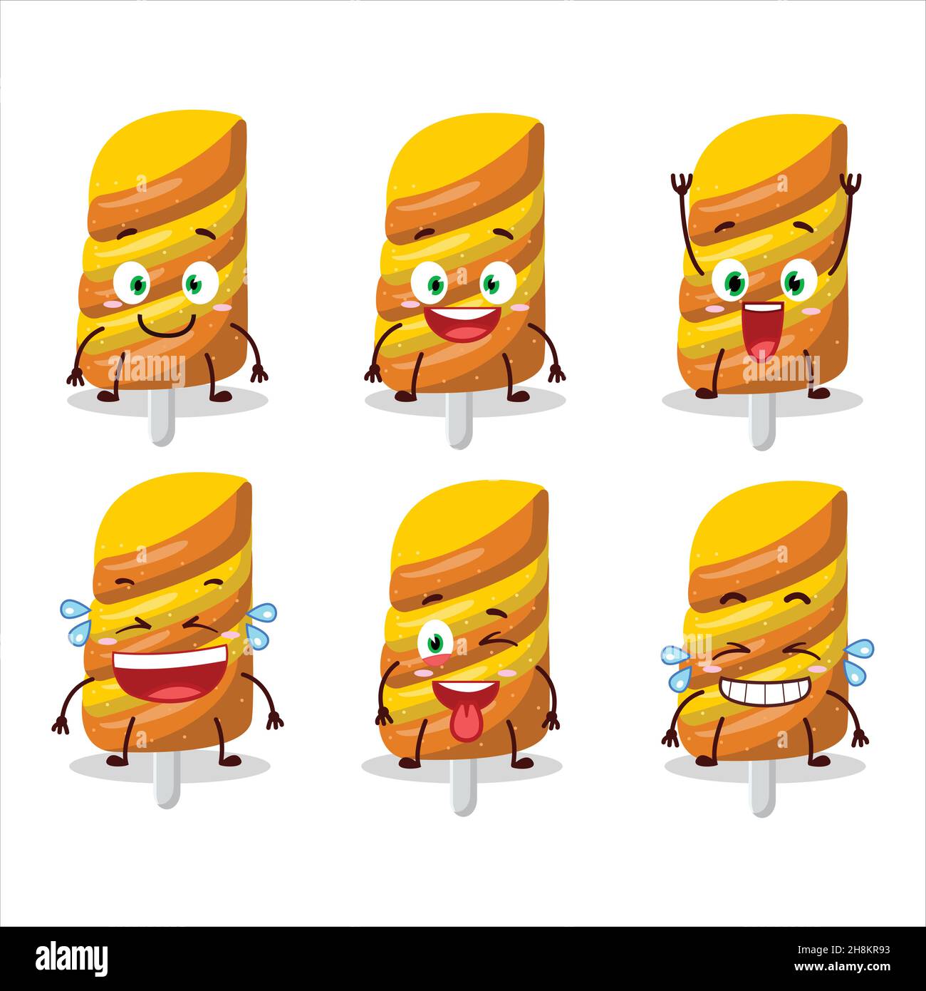 Cartoon character of gummy candy orange with smile expression. Vector ...