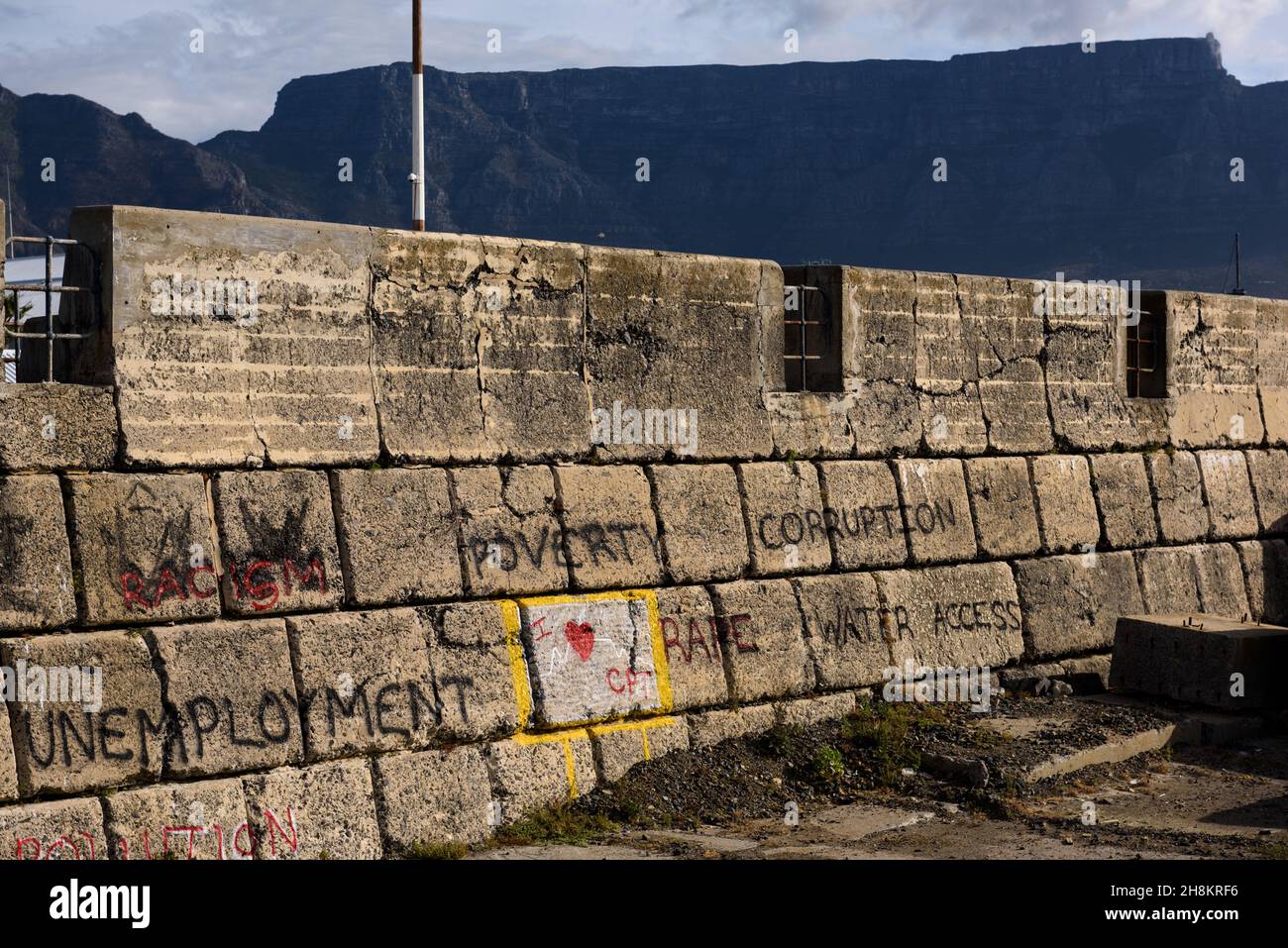 Graffiti on Cape Town's harbour wall is a checklist for South Africa's ...