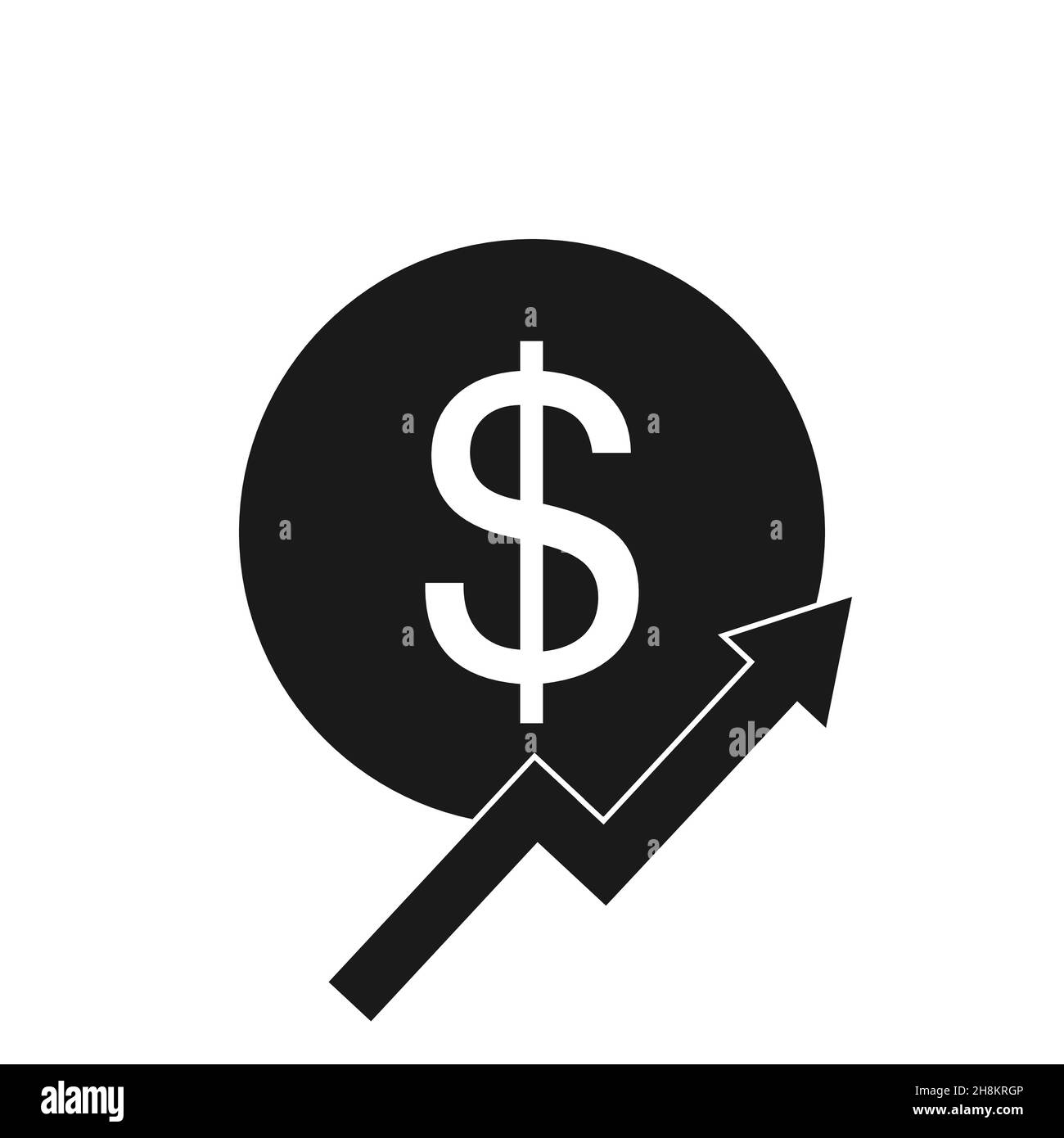 graph of the rising currency of the dollar vector design Stock Vector ...