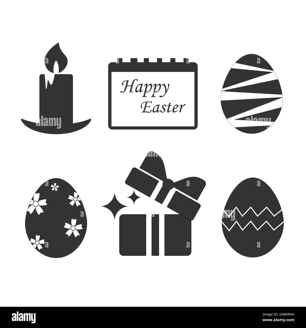 Easter icons set Stock Vector Image & Art - Alamy