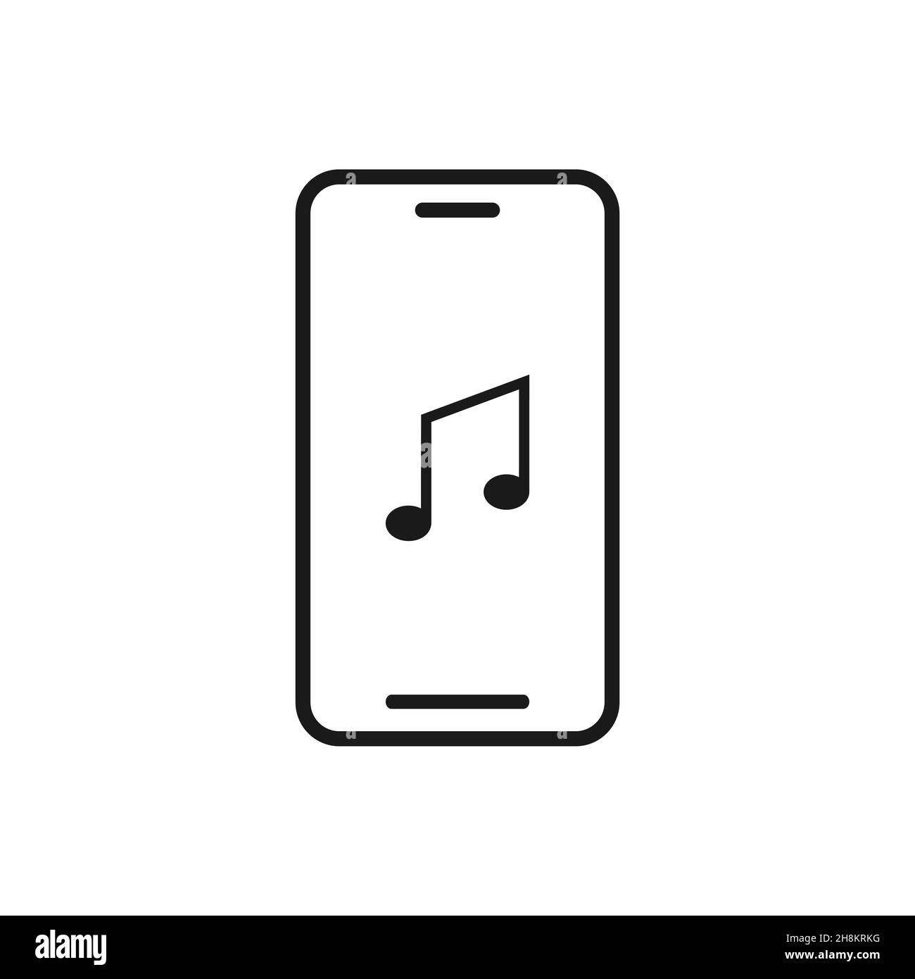 Mobile phone with note sign icon, vector illustration. Flat design ...