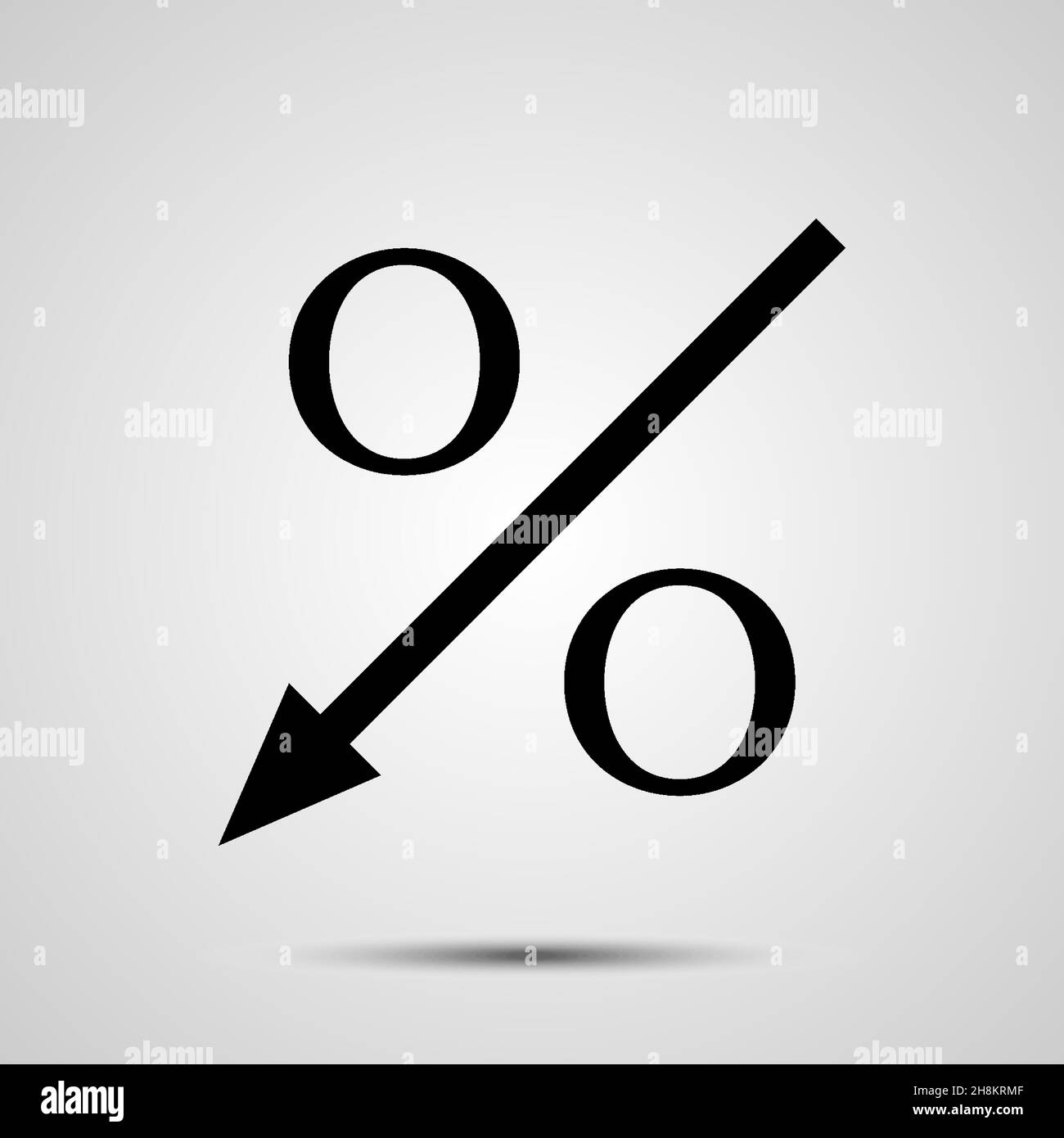 Percent down vector icon Stock Vector Image & Art - Alamy