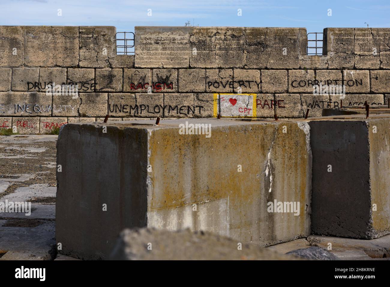 Graffiti on Cape Town's harbour wall is a checklist for South Africa's ...