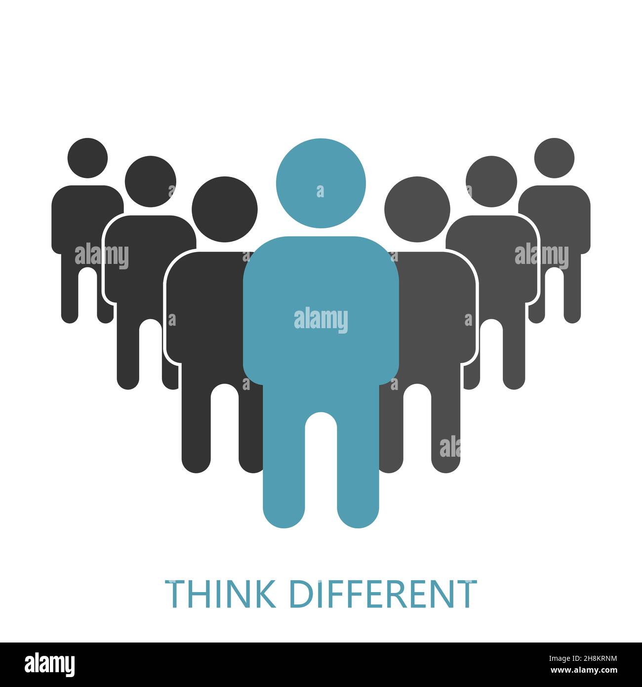 Stand out from the crowd illustration Stock Vector Images - Alamy