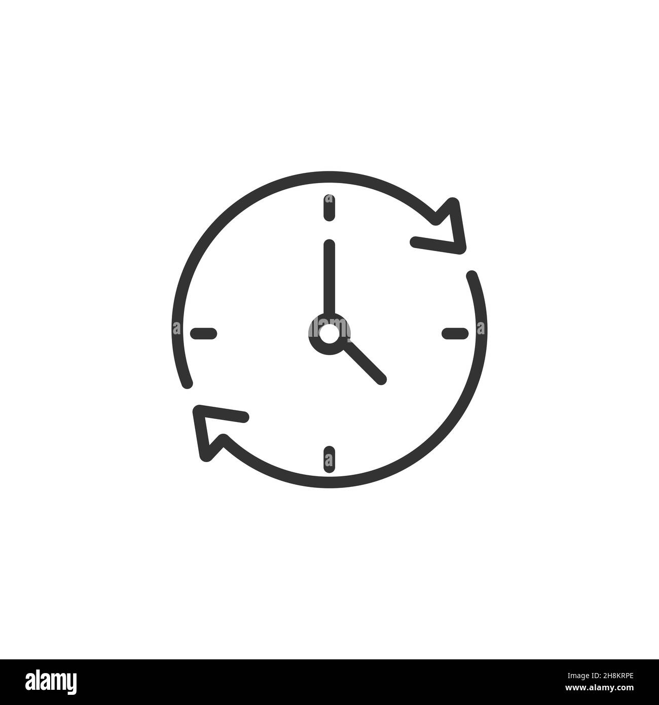 clock linear icon Stock Vector Image & Art - Alamy