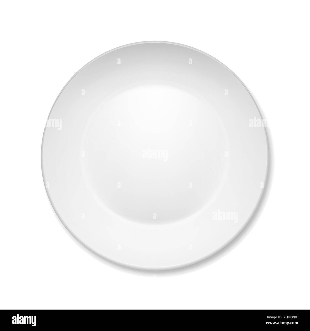 plate realistic vector illustration in 3d isolated on white background ...