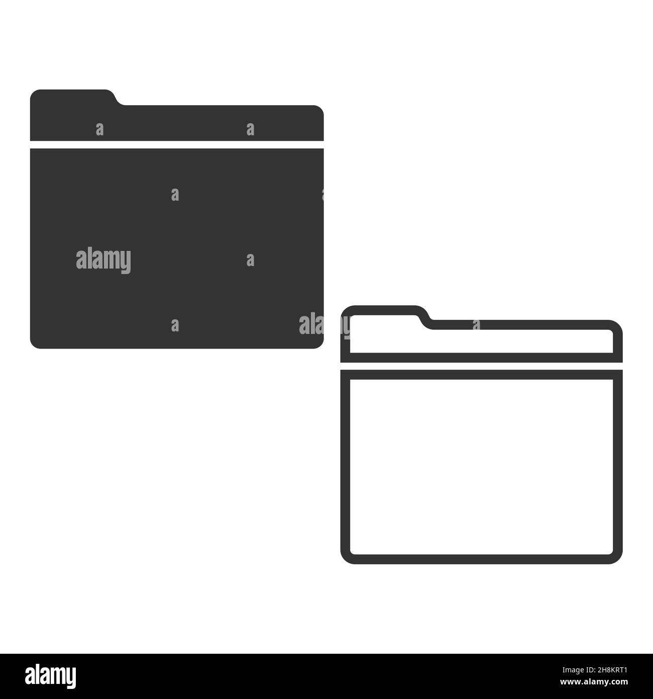 Computer New Folder vector Icon isolated on white background Stock Vector Image & Art - Alamy